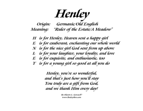 Meaning of Henley - LindseyBoo