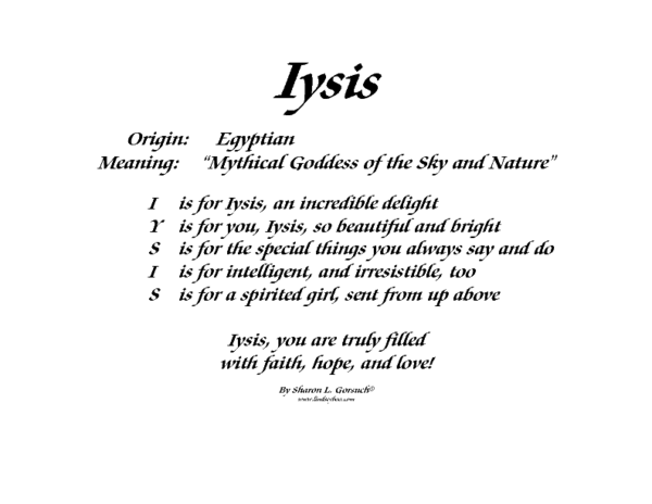 Meaning of Iysis - LindseyBoo