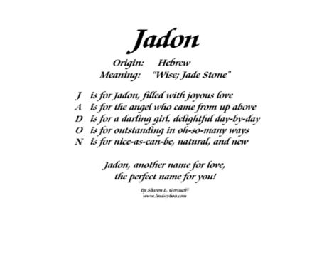 Meaning of Jadon - LindseyBoo