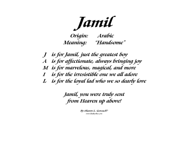 Meaning of Jamil - LindseyBoo