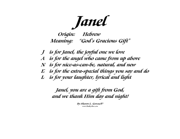 Meaning of Janel - LindseyBoo