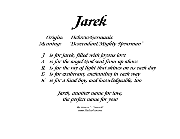 Meaning of Jarek - LindseyBoo