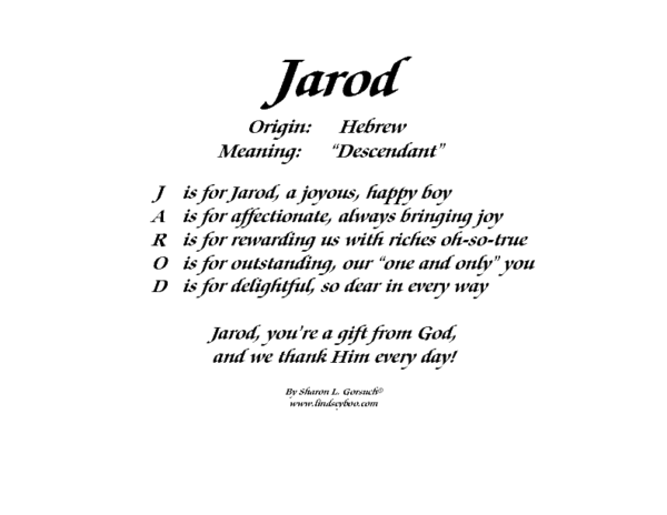 Meaning of Jarod - LindseyBoo