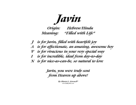 Meaning of Javin - LindseyBoo
