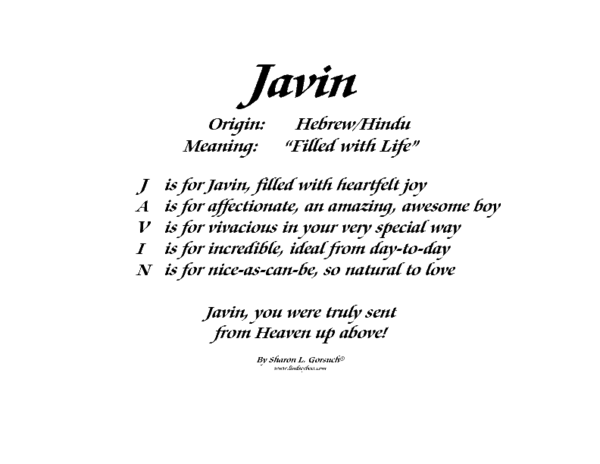 Meaning of Javin - LindseyBoo