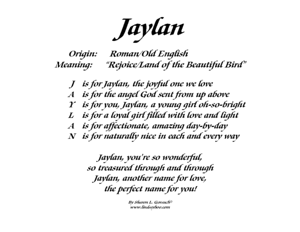 Meaning of Jaylan - LindseyBoo