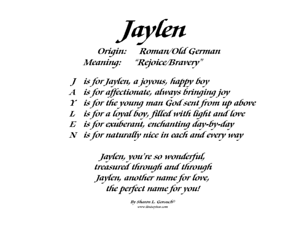 Meaning of Jaylen - LindseyBoo