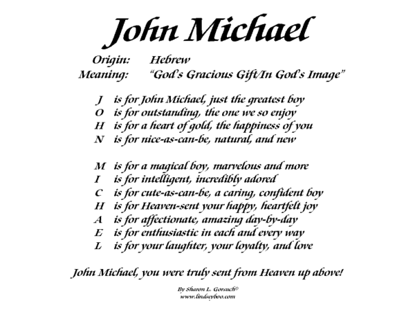 Meaning of John Michael - LindseyBoo
