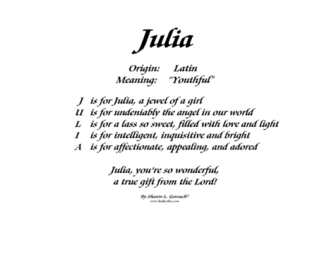 Meaning of Julia - LindseyBoo