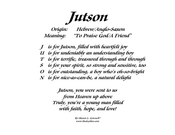Meaning of Jutson - LindseyBoo