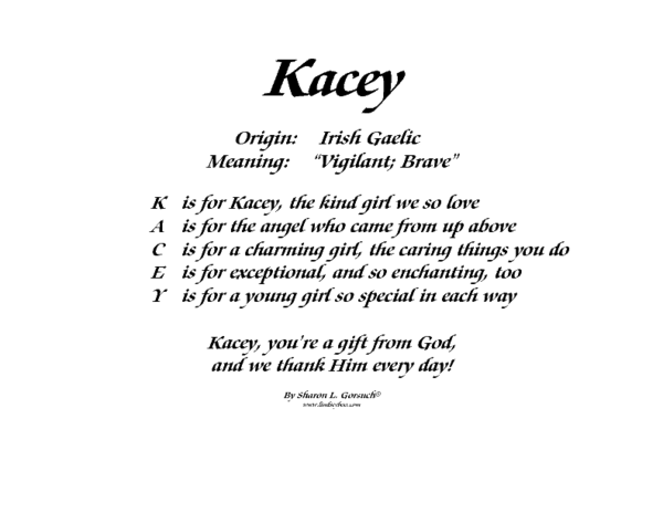 Meaning of Kacey - LindseyBoo