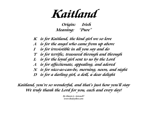 Meaning of Kaitland - LindseyBoo