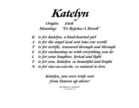 Meaning of Katelyn - LindseyBoo