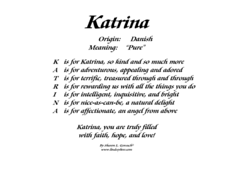 Meaning of Katrina - LindseyBoo
