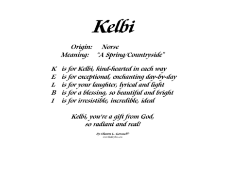 Meaning of Kelbi - LindseyBoo