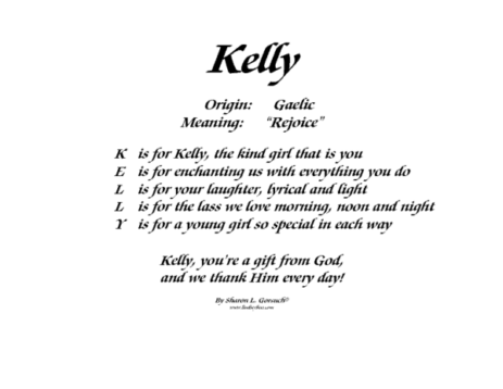 Meaning of Kelly - LindseyBoo