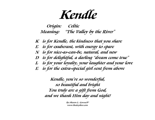 Meaning of Kendle - LindseyBoo