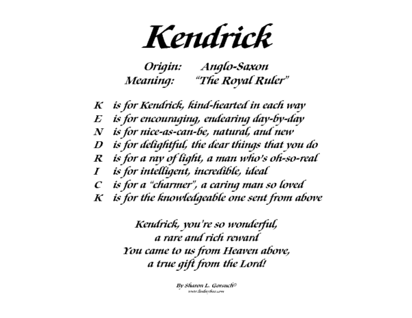 Meaning of Kendrick - LindseyBoo