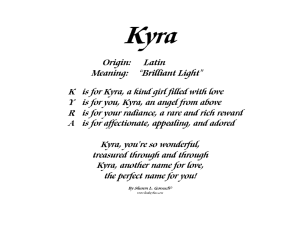 Meaning of Kyra - LindseyBoo