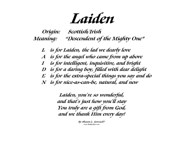 Meaning of Laiden - LindseyBoo