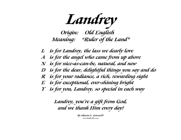 Meaning of Landrey - LindseyBoo