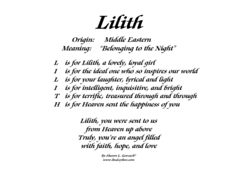 Meaning of Lilith - LindseyBoo