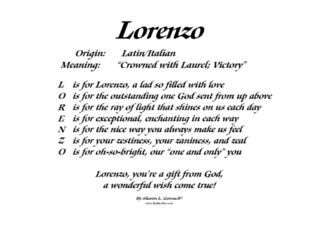 Meaning of Lorenzo - LindseyBoo