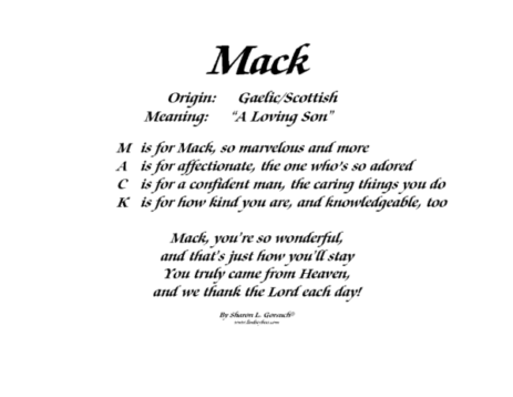 Meaning of Mack - LindseyBoo