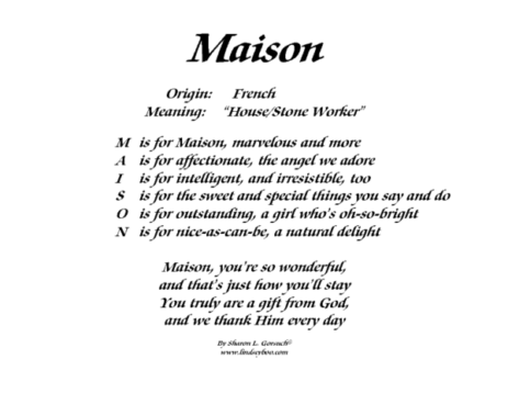 Meaning of Maison - LindseyBoo