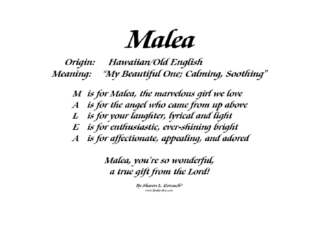 Meaning of Malea - LindseyBoo