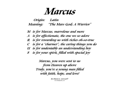 Meaning of Marcus - LindseyBoo