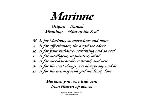 Meaning of Marinne - LindseyBoo