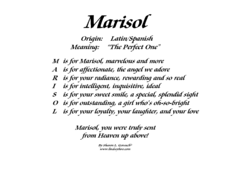 Meaning of Marisol - LindseyBoo