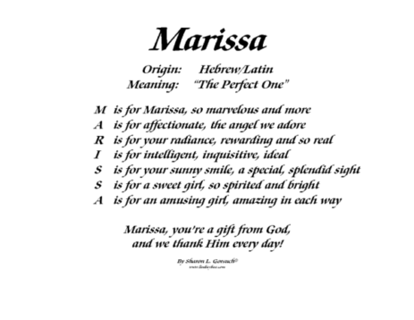 Meaning of Marissa - LindseyBoo