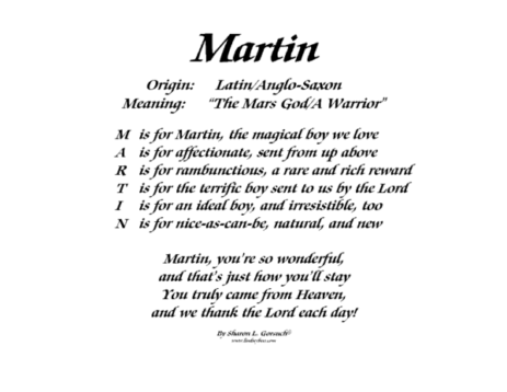 Meaning of Martin - LindseyBoo