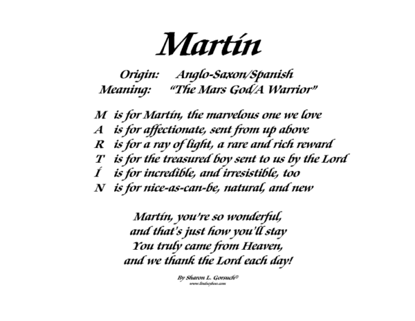 Meaning of Martin with accent - LindseyBoo