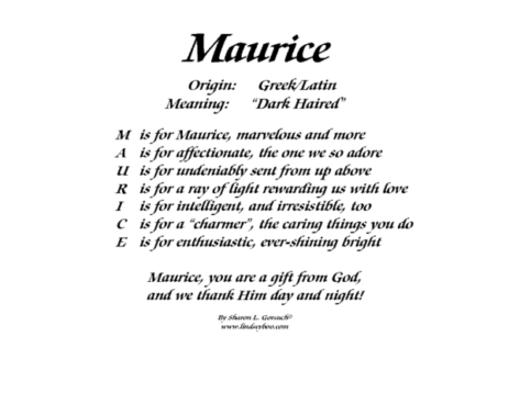 Meaning of Maurice - LindseyBoo