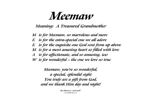 Meaning of Meemaw - LindseyBoo