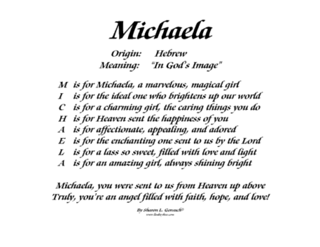 Meaning of Michaela - LindseyBoo
