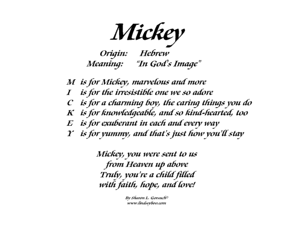 Meaning of Mickey - LindseyBoo