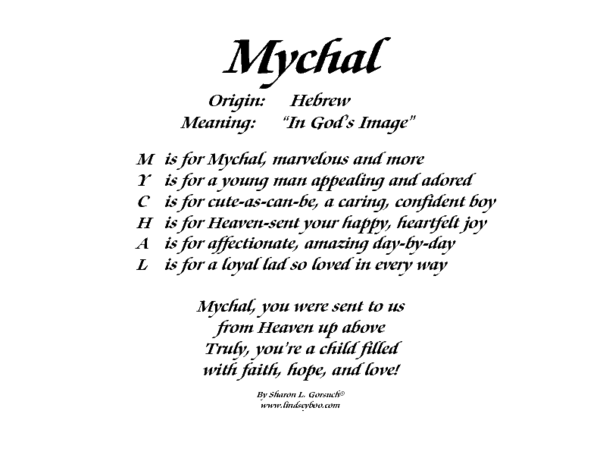 Meaning of Mychal - LindseyBoo