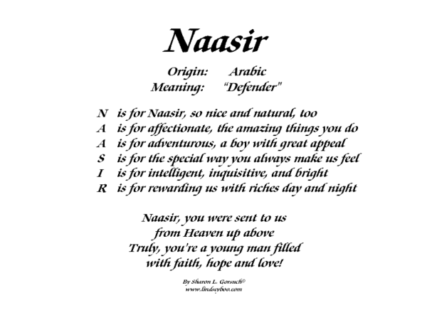 Meaning of Naasir - LindseyBoo
