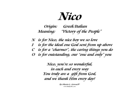 Meaning of Nico - LindseyBoo