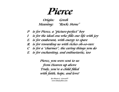 Meaning of Pierce - LindseyBoo