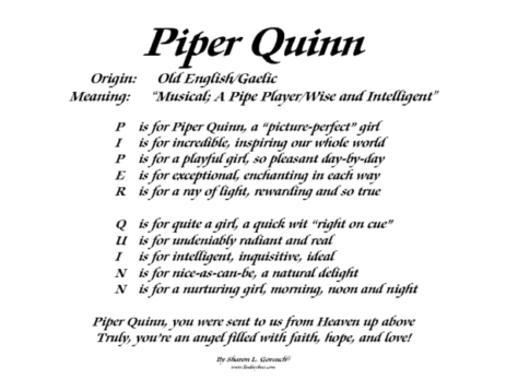 Meaning of Piper Quinn - LindseyBoo