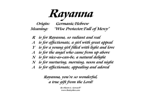 Meaning of Rayanna - LindseyBoo