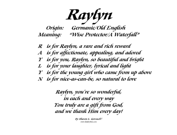 Meaning of Raylyn - LindseyBoo