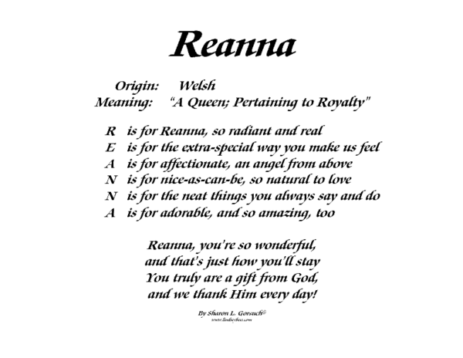 Meaning of Reanna - LindseyBoo