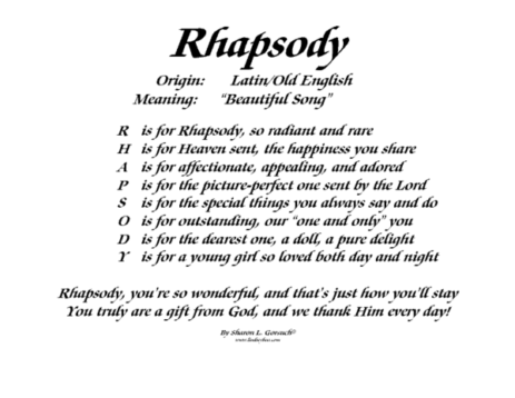 Meaning of Rhapsody - LindseyBoo