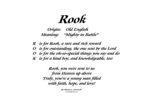 Meaning of Rook - LindseyBoo